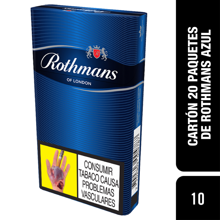Rothmans Azul – Mustang Cajetilla x 10und – Distribuidora San Diego